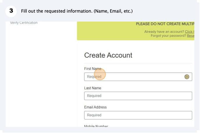 How to Create an NHA Candidate Account